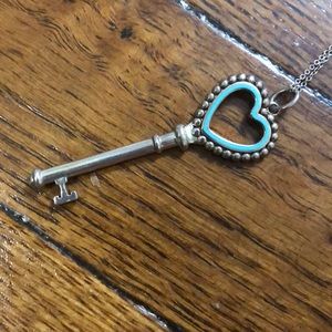 Tiffany & Co. | Jewelry | Tiffanys Beaded Heart Key Pendant | Poshmark